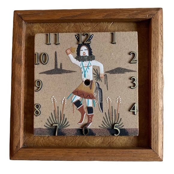 None | Wall Decor | Vintage Navajo Native American Kachina Sand Art ...